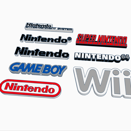 👾 8x NINTENDO Logo Display Collection by MANIACMANCAVE3D・ STL File for ...