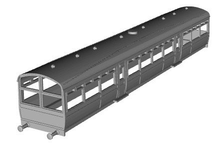 🚂 LNWR Observation Coach 1/76 scale・ 3D File for 3D printing・Cults
