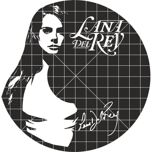 DXF file Lana Del Rey for laser cutting on vinyl record DXF file ⏺️ ・3D ...