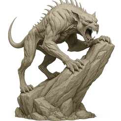 🎲 Beast Hound・ OBJ File for 3D printing・Cults