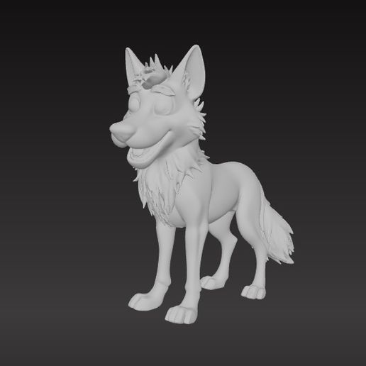 🐺 cartoon wolf・ STL File for 3D printing・Cults