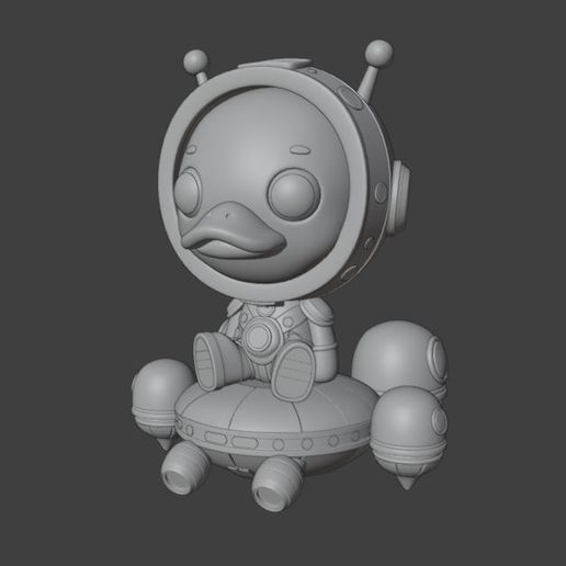 👽 Alien Duck・ STL File for 3D printing・Cults
