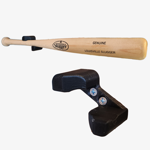 ⚾ Mini Baseball Bat Holder Wall Mount・ STL File for 3D printing・Cults