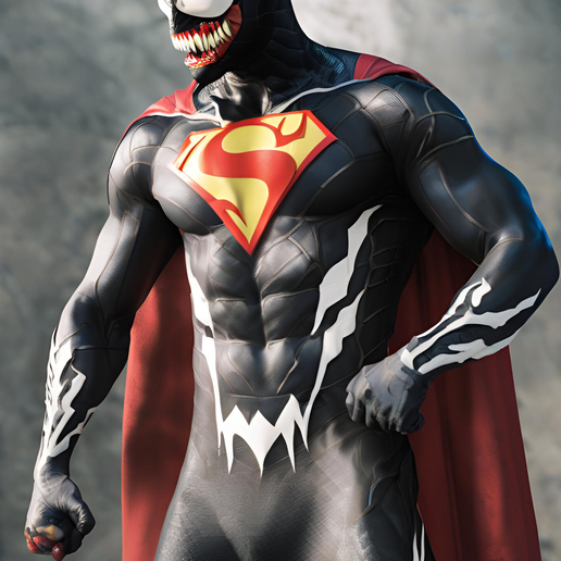 🦸‍♂️ SUPERMAN VENOM [DC] [MARVEL]・ STL File for 3D printing・Cults