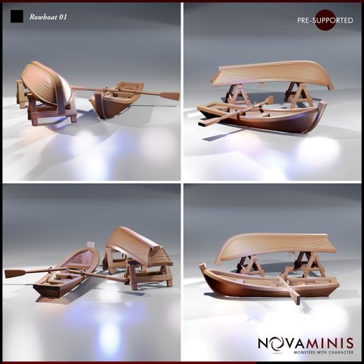 3D file Rowboat 01 🎲 ・3D printer model to download・Cults