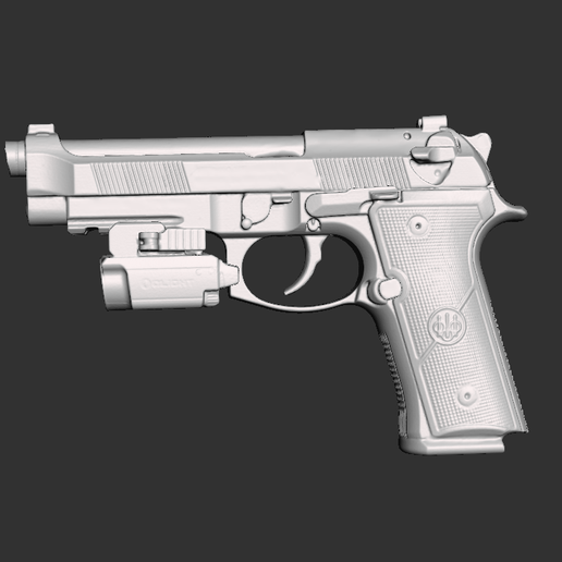 STL file Beretta M9A4 Olight Baldr RL Mini Real Size 3d Scan Gun Mold 🩻 ...