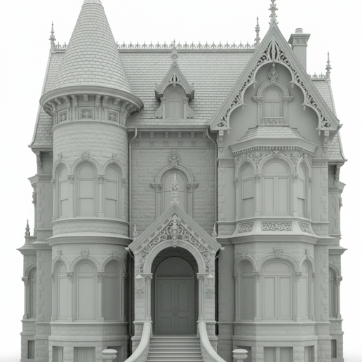 🏘️ Victorian Gothic Mansion Miniature 3D Printable STL・ STL File for 3D ...