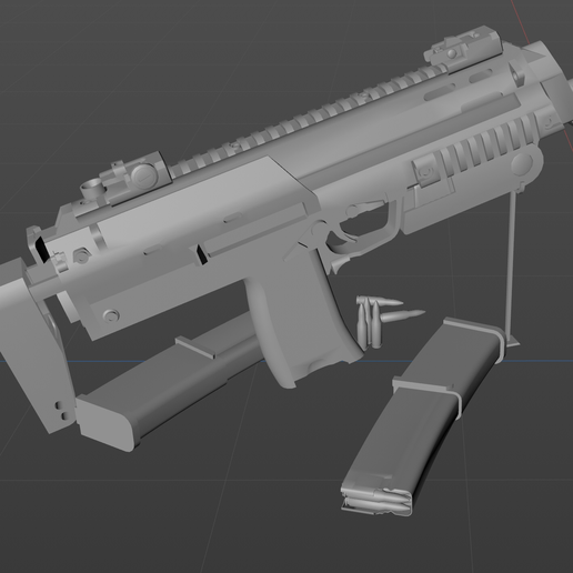 OBJ file German MP7 submachine gun 🔫 ・Model to download and 3D print・Cults