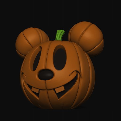 🎃 Mickey Halloween Pumpkin・Free STL File for 3D printing・Cults