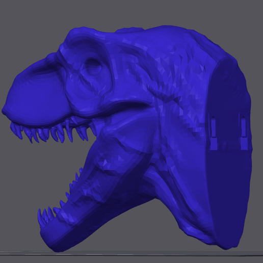 📁 STL File for Realistic 6-Inch T-Rex Skull with Wall Mount Slot ...