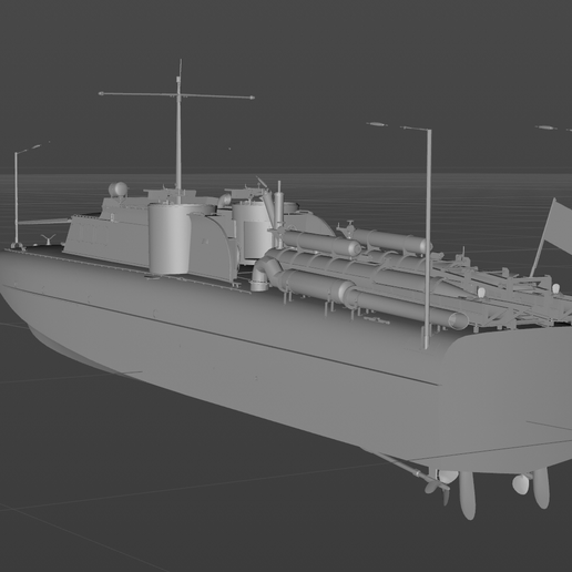 🛥️ 3D model of the US PT-3 torpedo boat・ OBJ File for 3D printing・Cults