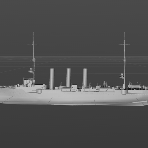 🚢 Digital model of the German cruiser Dresden・ OBJ File for 3D printing ...