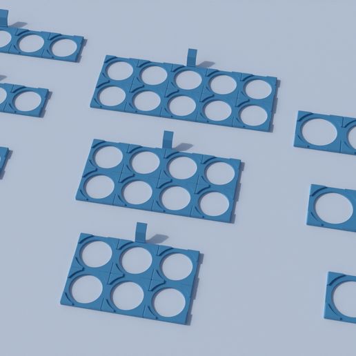 🟪 Movement Tray Set Adapter with Handle Round to Square・ STL File for ...