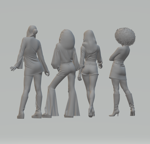 🥵 Women of the 1970s・ STL File for 3D printing・Cults