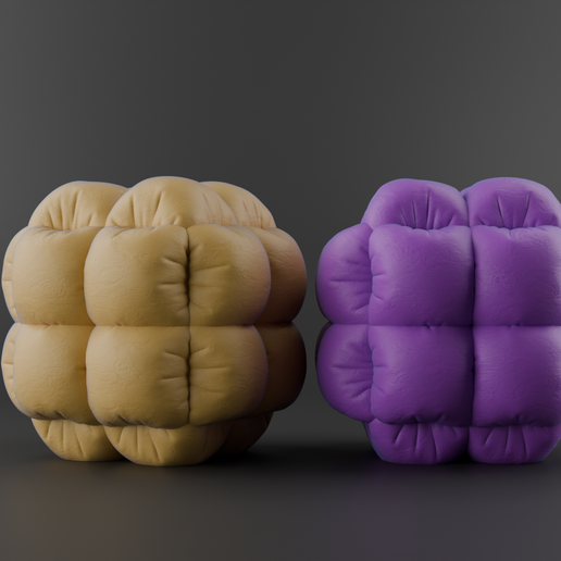 👨‍🎨 Soft Puff - Cube of Pillows・Archivo STL Gratis para Impresión 3D・Cults