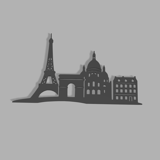 🎨 Paris Wall Art・ STL File for 3D printing・Cults