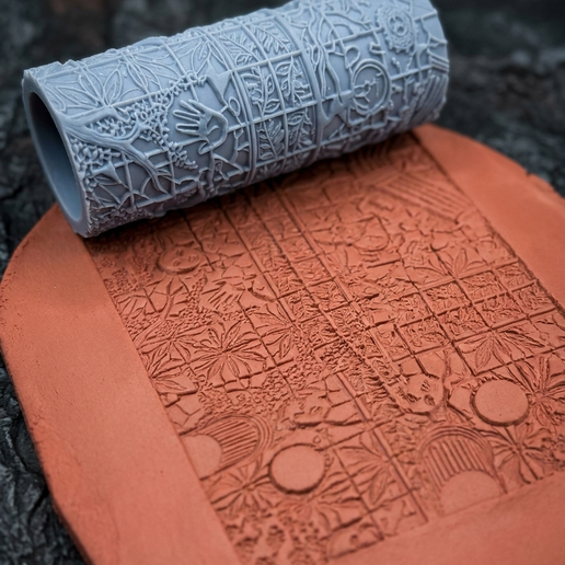 🧝 Elven Temple Ruins Terrain — Texture Roller, Polymer Clay, Rolling ...