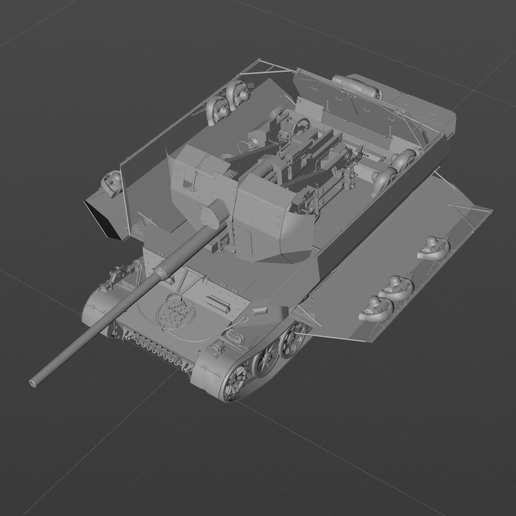 🔫 Material del modelo 3D del cañón antiaéreo autopropulsado alemán VFW ...