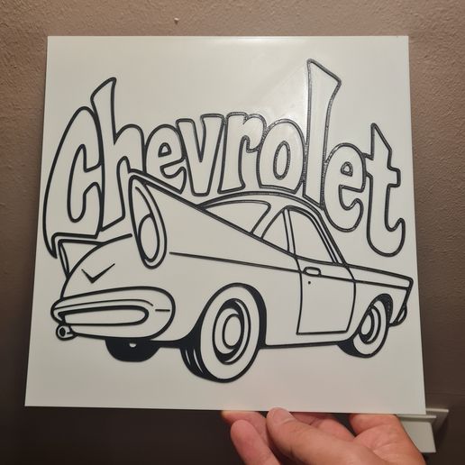 🎨 Chevy - Wall Art・Free 3MF File for 3D printing・Cults