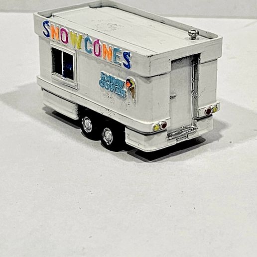 🌨️ SNOW CONE STAND (TRAILER AND VAN) HO SCALE・ STL File for ・Cults
