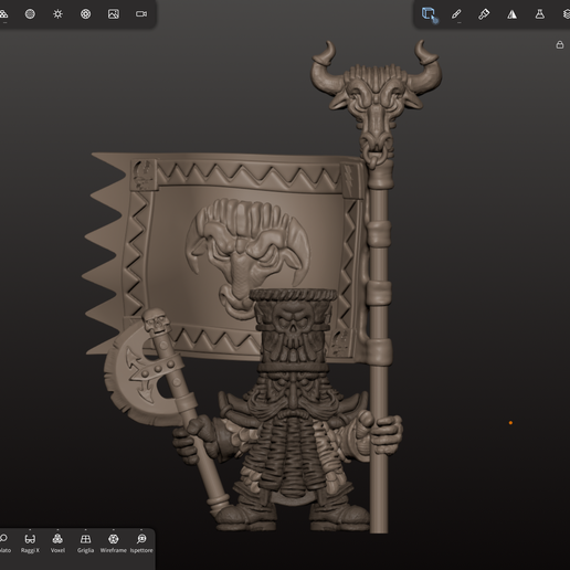 💂 EVIL DWARF INFERNAL GUARD STANDARD BEARER・Free STL File for 3D ...