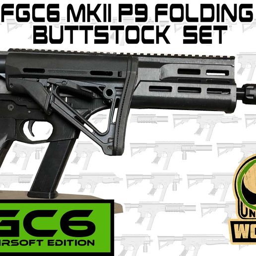 🔫 FGC-6 MKII: Partisan 9 folding stock and AR buffer tube ver・Free STL ...