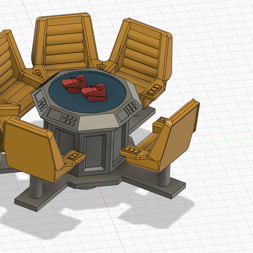 💺 Starcom - Starbase Command - briefing room・ STL File for 3D printing ...