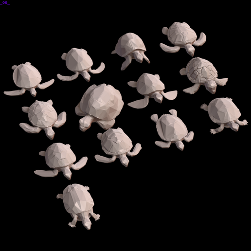 🐢 turtle low-poly・ STL File for 3D printing and CNC machining - Laser ...