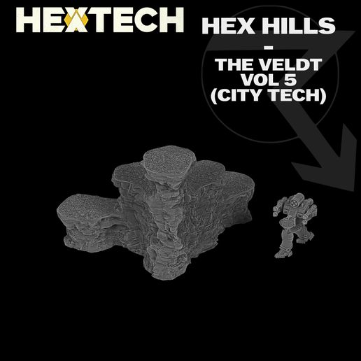 🗺️ HEXTECH: Hex Hills - Savannahs Map Pack (Battletech Compatible)・ 3D ...