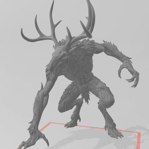👹 Fantasy Wendigo Monster 4・ STL File for 3D printing・Cults