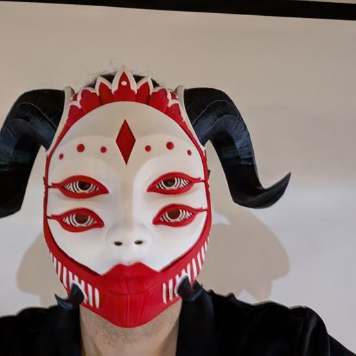 3D printer Hellequin Mask • made with Bambu p1s・Cults