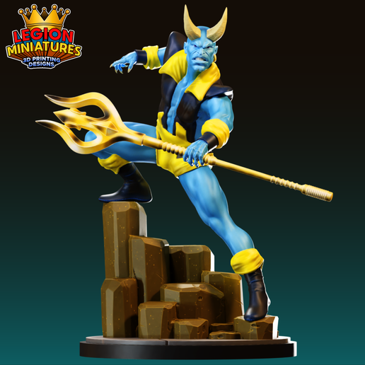 😈 Marvel crisis protocol blue devil presupported included・ STL File for ...