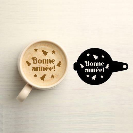 3D file Bonne Anne Coffee Stencil ☕ ・Template to download and 3D print ...
