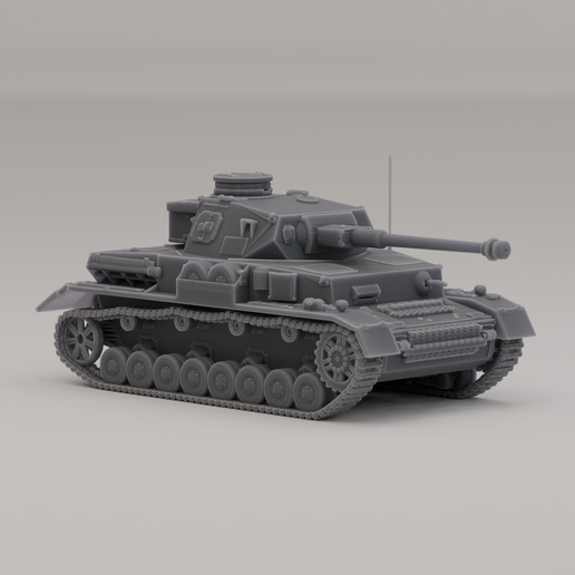 🇩🇪 Panzer IV Ausf. H (MT, Germany, WWII, 1943)・ 3D File for 3D printing ...
