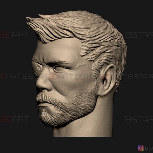 🦸 Thor Head - Chris Hemsworth - Avenger - Infinity War 3D print model ...