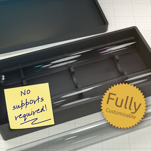 📦 Horizontal Test Tube Holder Box・Free STL File for ・Cults