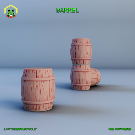 🎲 Barrel - STL - RPG MINIATURE・Archivo 3D Gratis para Impresión 3D・Cults