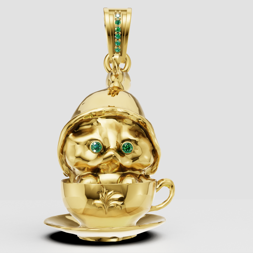 💎 teacup pendant 3D printable model・ STL File for 3D printing・Cults