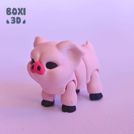 🐖 LITTLE PIG - FLEXI - ARTICULATED・ 3D File for 3D printing・Cults