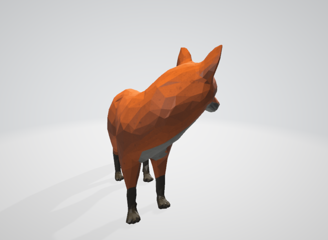 Download STL file Fox Low Poly • 3D printer model ・ Cults