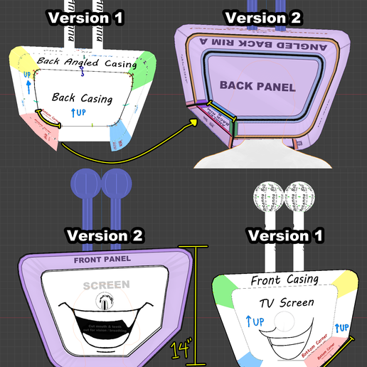 🐜 Wearable Ant Tenna (TV Head) EVA Foam Cosplay Pattern (& Head .OBJ ...