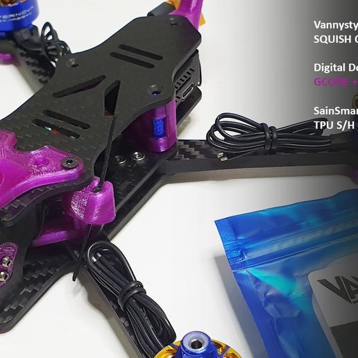 🖼️ Vannystyle Pro TRUE X frame and SQUISH TPU frame kit DJI03 Air Unit ...