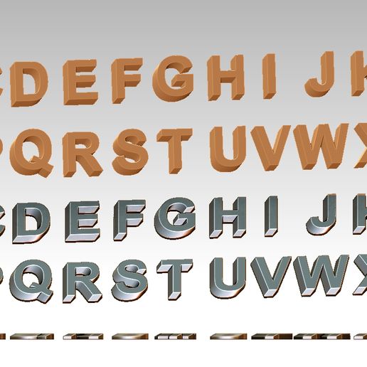 STL file 26 3D LETTERS 💍 (OBJ)・3D printable model to download・Cults