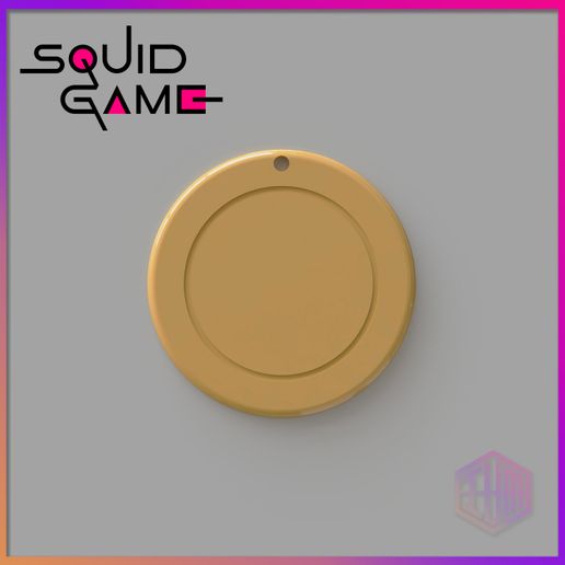 Archivo STL LLAVERO GALLETA CIRCULO JUEGO DEL CALAMAR 🔑 ・Diseño de ...