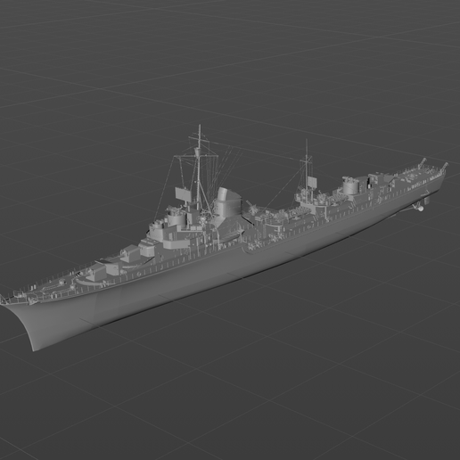 🚢 German T-61 destroyer 3D model material・ OBJ File for 3D printing・Cults
