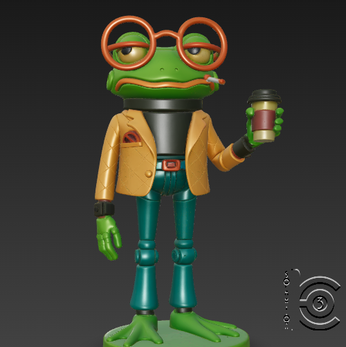 🐸 Frog Office Guy - The Corporate Survivor・ STL File for 3D printing・Cults