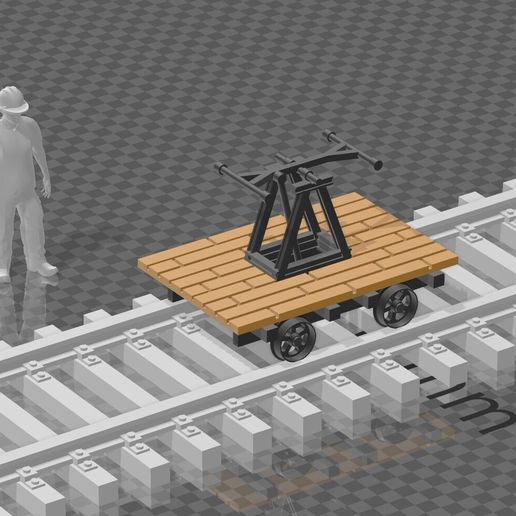 HO Scale Handcart Pump Trolley・Free STL File for 3D printing・Cults