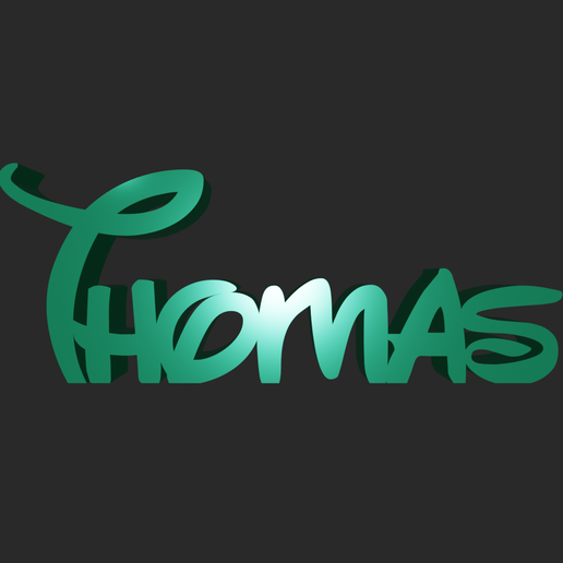 🪑 Custom Name "Thomas" – Disney Style | STL for 3D Printing + DXF for ...