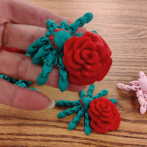 💝 Valentines Rose spider・ STL File for 3D printing・Cults
