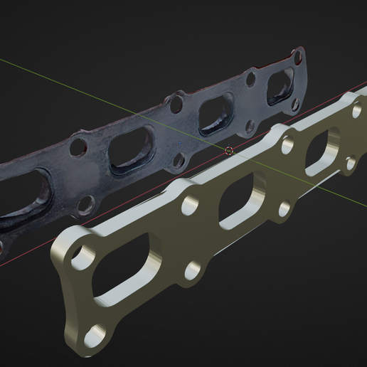 🧞‍♂️ 4b12 Mitsubishi Lancer Exhaust Header+Flange・Free STL File for 3D ...